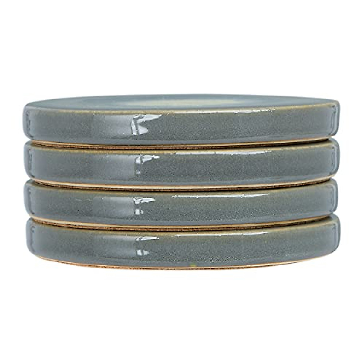Main + Mesa Stoneware Reactive Glaze Coasters, Set of 4