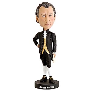 Royal Bobbles James Monroe Bobblehead, Premium Polyresin Lifelike Figure, Unique Serial Number, Exquisite Detail