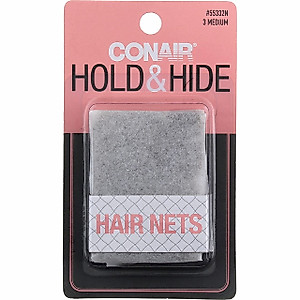 Conair 55332 3 Piece Brown Hair Net, 0.3 Ounce