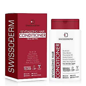 SWISSODERM Revitalizing Hair Conditioner for Damaged and Dry Hair, Saloon Crafted Keratin Moisturized Deep Conditioner for Shine, 300 ml