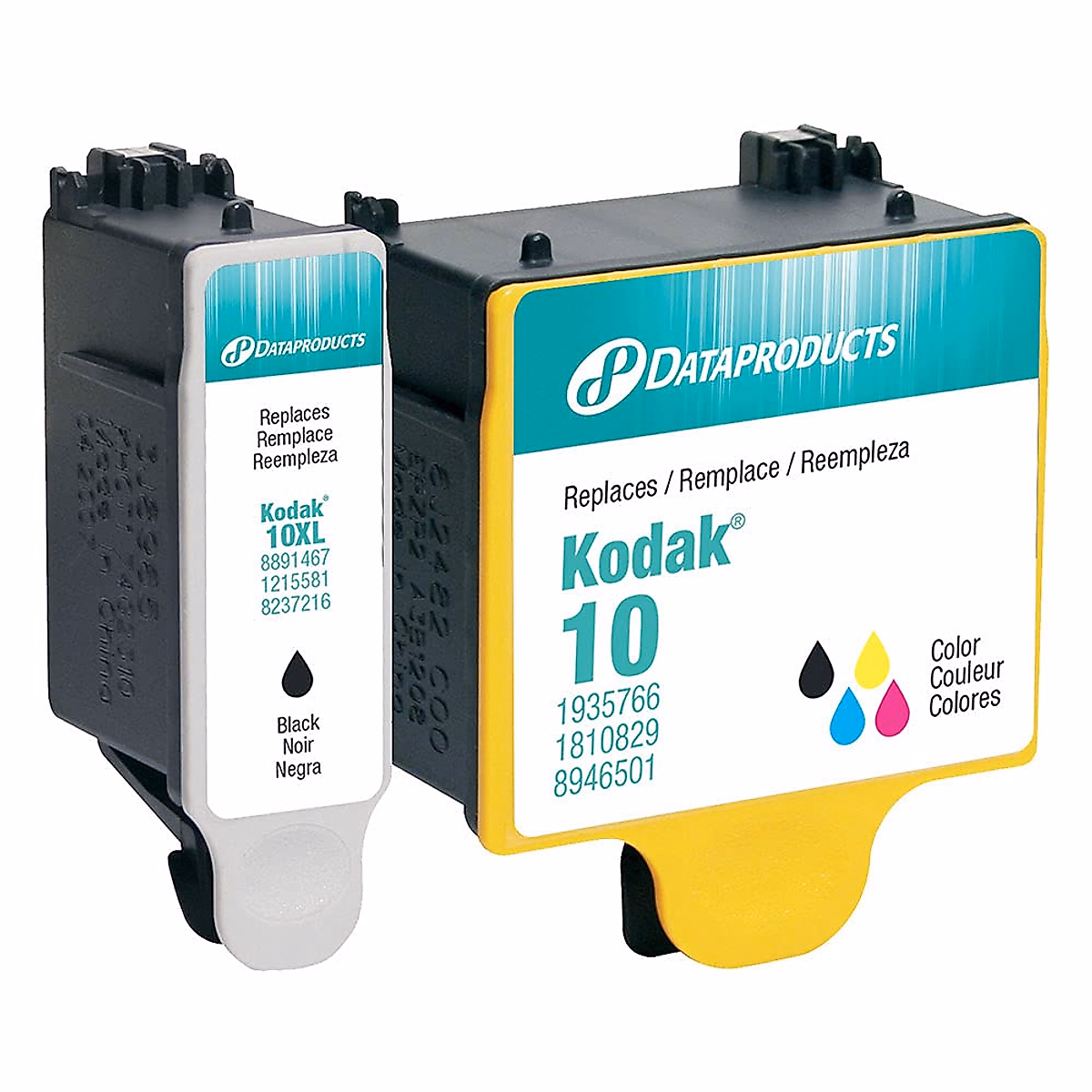 Dataproducts DPC10CP Kodak Remanufactured #10BXL/10C Black High Yield & Tri-Color Ink Cartridge Combo Pack