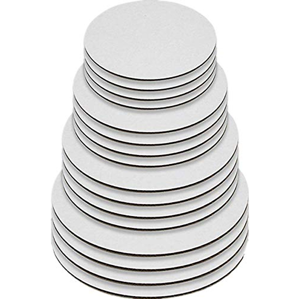 LEGLO Round Greaseproof Cake Boards – White Cake Circle Base, 6/8/10/12 inch, 5 of Each Size