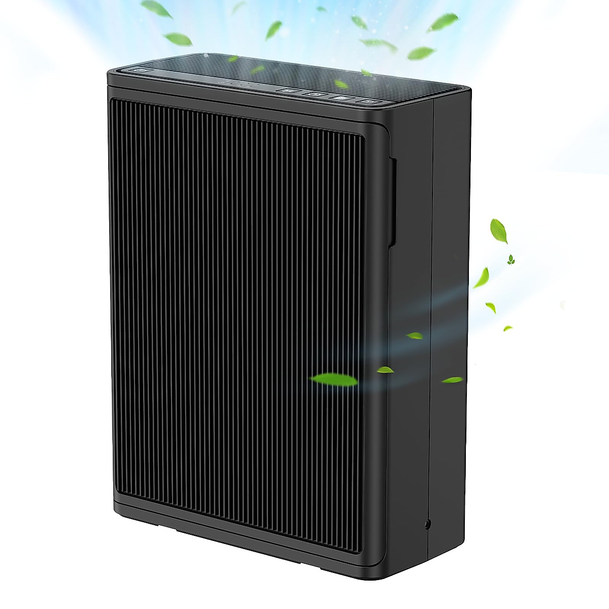 Muliap Air Purifiers for Home Large Room Up to 1695 Sqft,True H13 HEPA Filter,Better Sleep with Speed Control,For Bedroom Living Room,24dB Filtration System,KJ300 Black