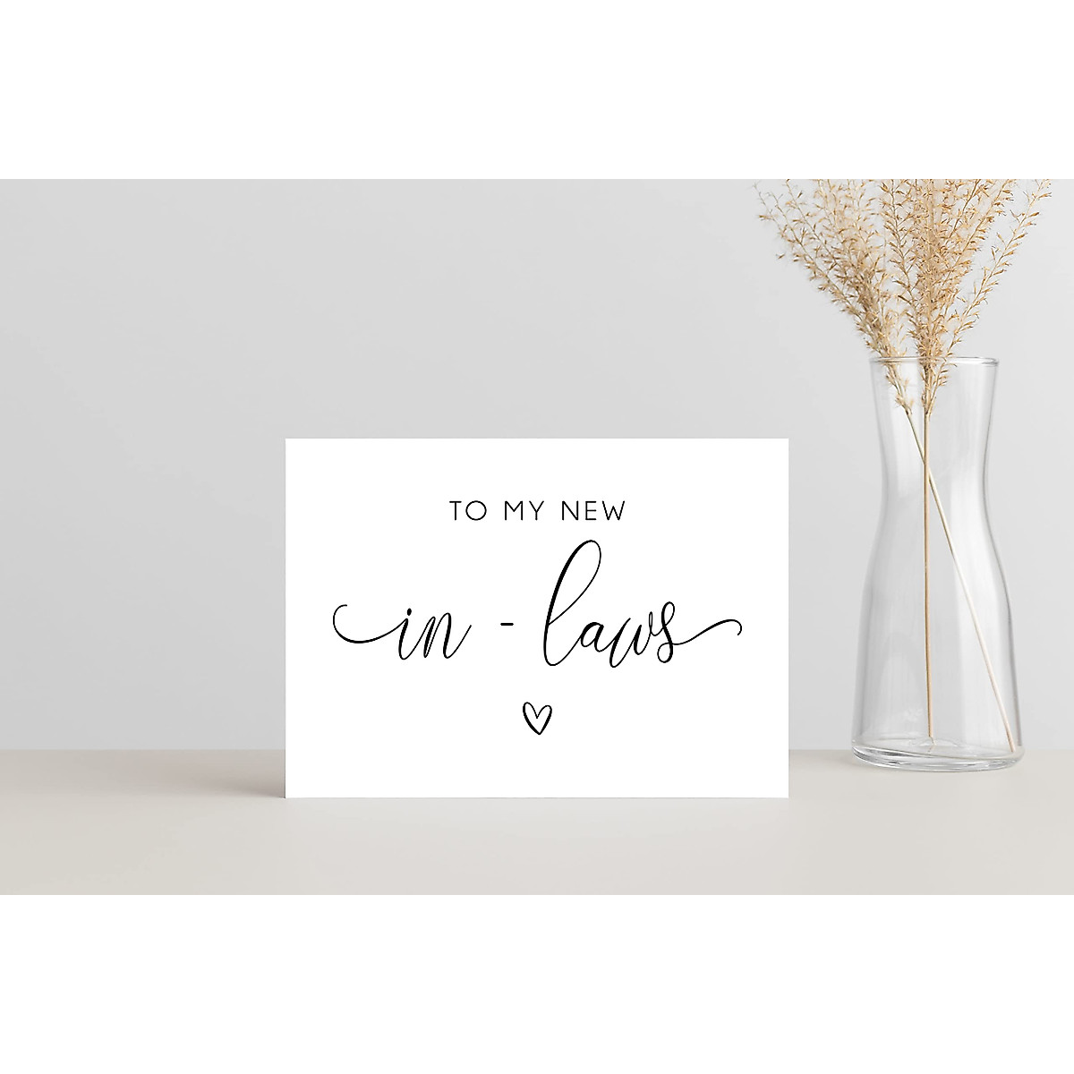 Mother In Law Wedding Day Card - To My New In Laws - Mother Of Groom Gift - Father Of Bride Card