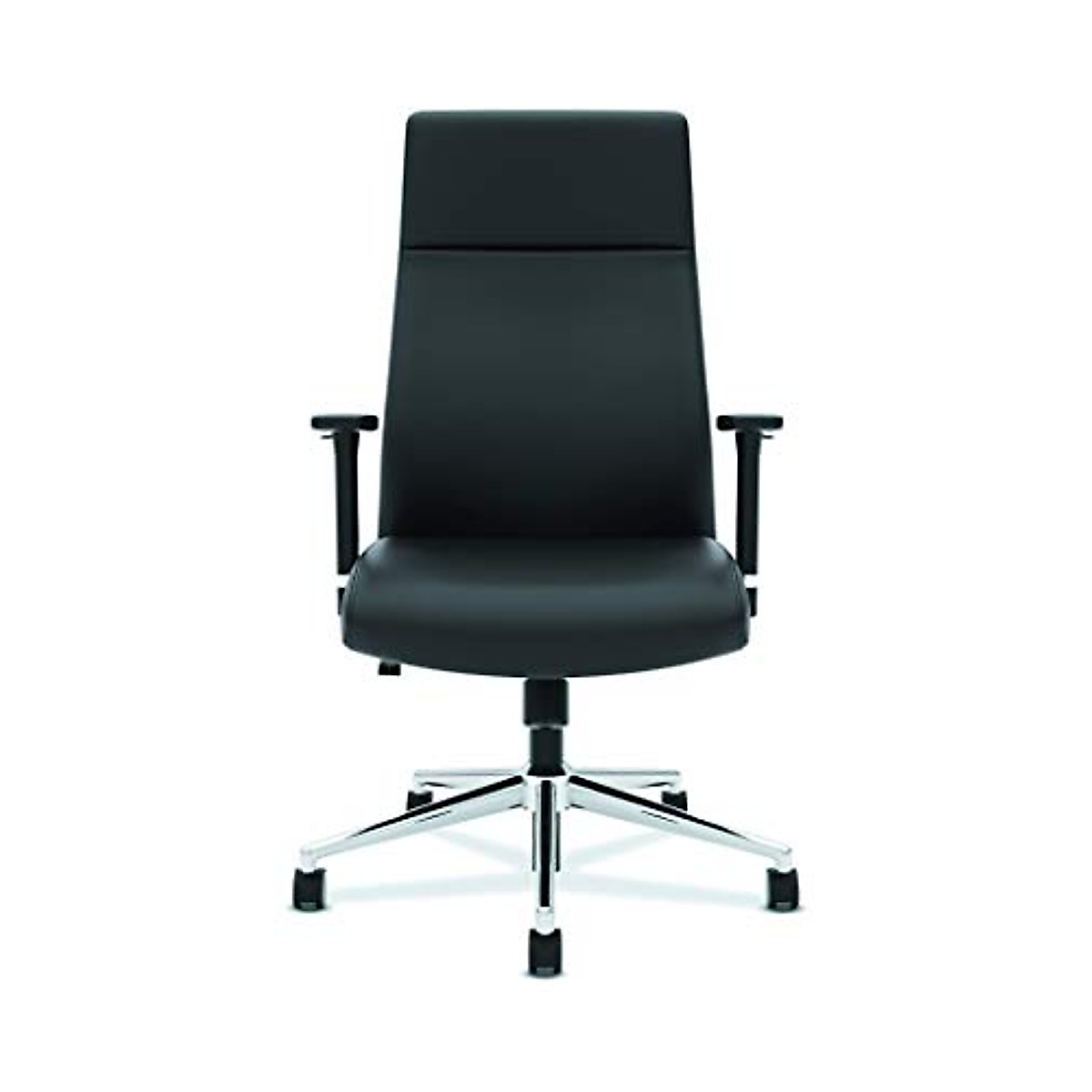 HON Define Executive Leather Chair - High-Back Office Chair for Computer Desk, Black (HVL108)