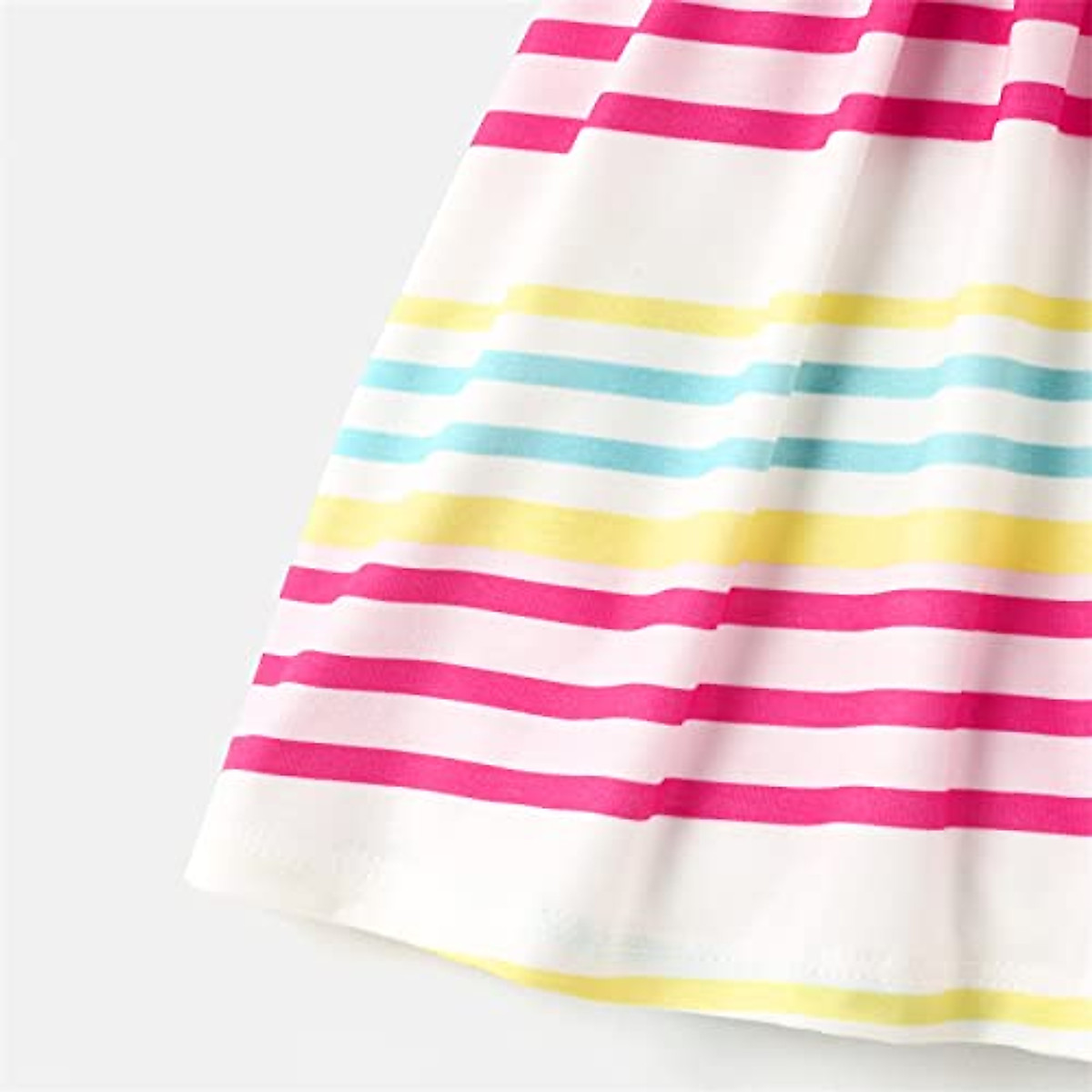 Care Bears Baby Girl Strap Dress Infant Girl A Line Sundress Pink Striped Cami Dress Color Block 18-24 Months