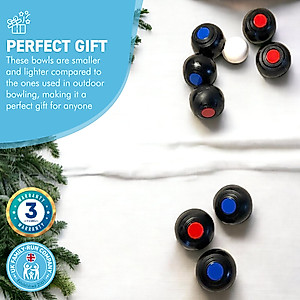 Thorness DRAKES CARPET BOWLS | Indoor bowls set | Bowls game for adults and children | CARPET BOWLS GIFT | French boules set | Each bowl is 2 inches in diameter.