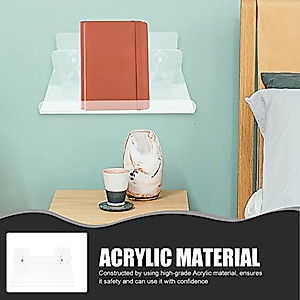 Beavorty Acrylic display stand nail polish rack album covers for wall decor clear wall shelf acrylic wall shelf clear bookshelf vinyl record wall mount -mounted Display stands