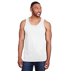 Champion Men's Ringspun Cotton Tank Top S WHITE