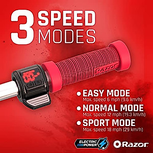 Razor Icon Electric Scooter –Up to 18 MPH, Up to 18 Miles Range, Foldable and Portable, Adult Electric Scooter for Commuting and Recreation