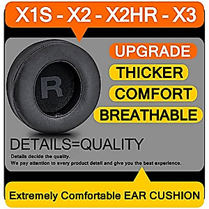 Sixsop Replacement Earpads for Fidelio X2HR X1S X2 X3 Over-Ear Headphones (Leather)