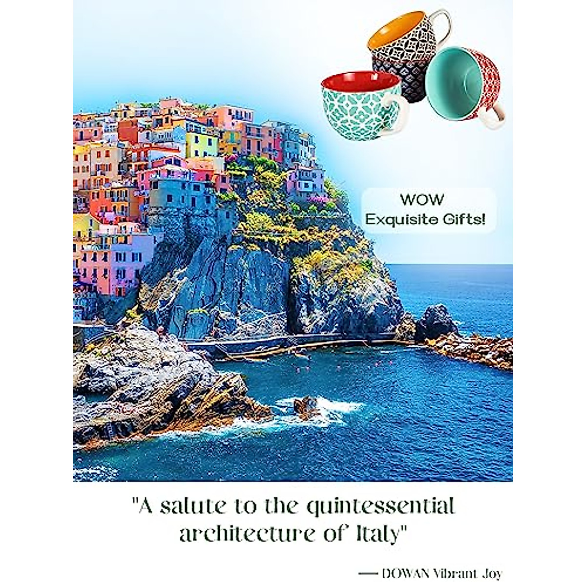 DOWAN Coffee Mugs Set of 4, 24 oz Large Coffee Mugs, Jumbo Soup Mugs With Handles, Ceramic Coffee Cups for Coffee Cereal Latte for Men Women, Housewarming Wedding Gift, Vibrant Colors