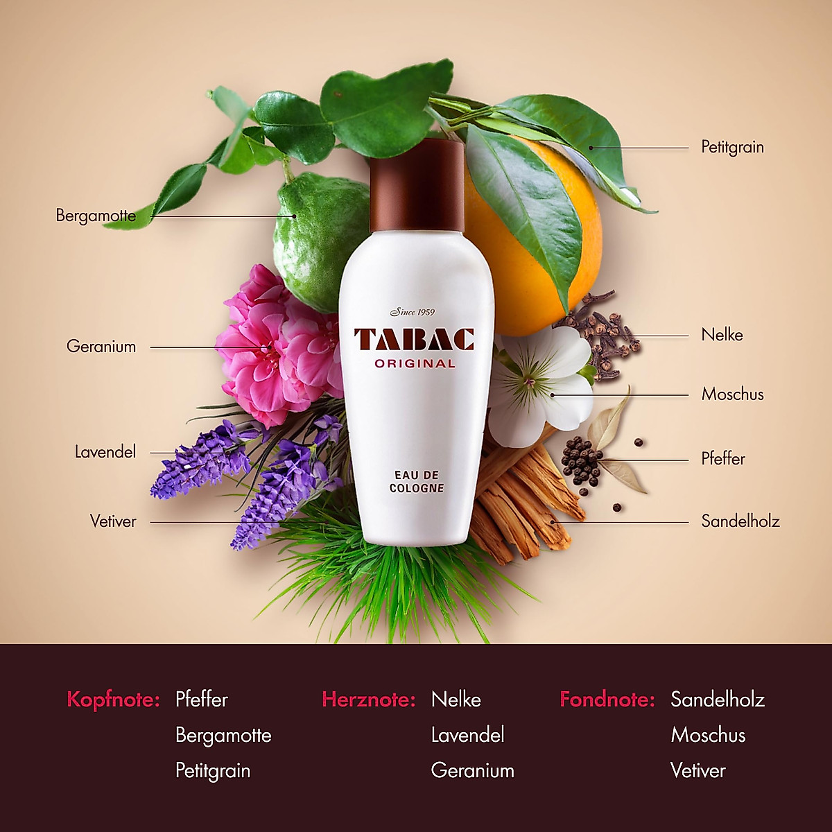 Maurer & Wirtz Tabac Original By Maurer & Wirtz For Men. Eau De Cologne Splash 10.1 Oz.