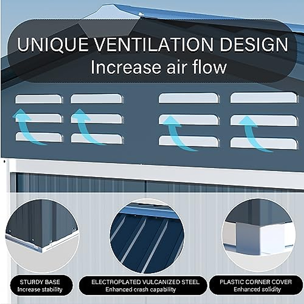 Outdoor Storage Shed,6' x 4' Waterproof Metal Tool Shed with Door,Ramp Plate for Outside,Garden,Backyard,Patio