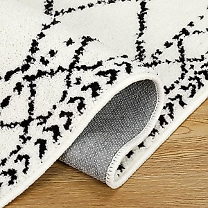 GAOMON Area Rug 9x12 Modern Geometric Indoor Carpet Contemporary Lines Plush Floor Cover Non-Slip Thicken Floor Carpet for Living Room Bedroom Home Office Retro Accent Rug Non-Shedding Vintage Rug