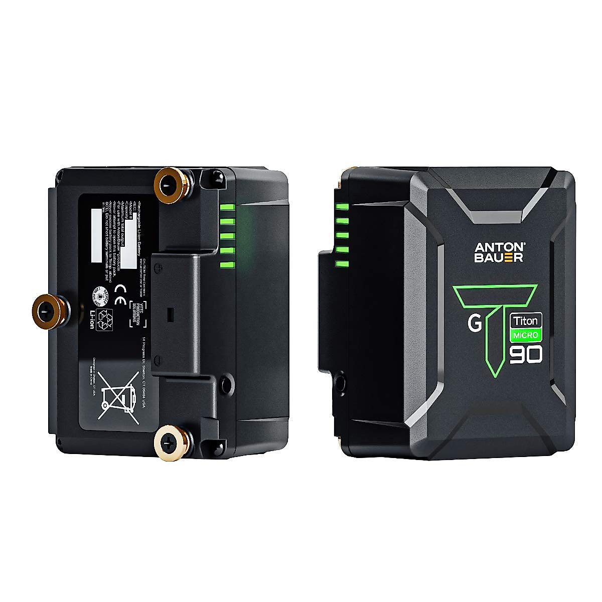 Anton Bauer Titon Micro 90 Gold Mount, 98Wh 14.4V Battery, Professional Camera Rig for Batteries, Camera Accessory, Camera Mount, Lithium Battery Pack, Battery Replacement, Quick Release Battery