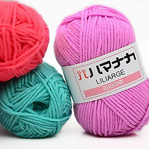 Double Knitting Yarn 25G Crochet Yarn Craft Making Knitting Yarn Balls Perfect for Arts & Crafts Random Color Dependable Performance Black