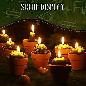 12 Pieces Succulent Candles Novelty Handmade Cactus Tealight Candle Delicate Stylish Plant Candle Mini Cactus Candles for Party Favors Baby Shower Decorations Wedding Gifts Birthday (Cute Style)