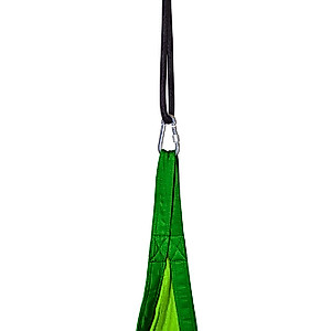 AMAZEYOU Kids Swing Hammock Pod Chair - Child's Rope Hanging Sensory Seat Nest Indoor Outdoor Use Inflatable Pillow - Great Children, All Accessories Included (Green)