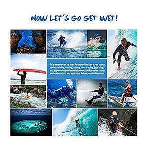 Dizokizo Wetsuit Top 5mm Long Sleeve Neoprene Wetsuit Jacket for Men