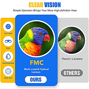 LET'S GO! Outdoor Toys for 3-8 Year Old Boys, DIMY Compact Watreproof Binocular for Kids Boys Easter Gifts for Boys Age 3-8 Best Easter Gifts for Boys Girls Orange DY5