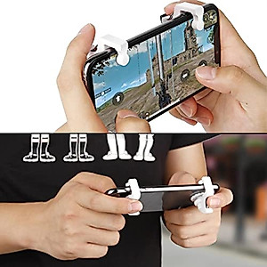 Wusteg 2Pairs PUBG Mobile Game Trigger,Controller Triggers with L1R1 Game Controller Joysticks Trigger Shooter Sensitive Aim & Fire Keys Buttons PUBG/Knives Out/Rules of Survival All Smartphone