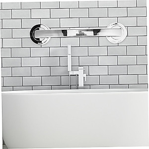 OSALADI 3pcs Hand Rest Kitchen Cabinet Handles Bath Glass Suction Cup Wall Metal Hand Rail Safety Hand Bar Safe Grab Bar Toilet Safety Bar Balance Bar Sucker Armrest Tub Grabber Elder