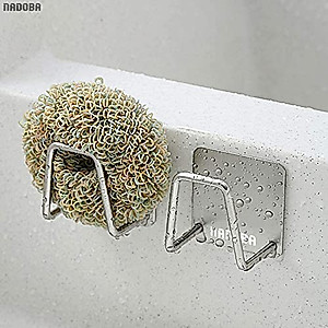 NADOBA Sink Sponge Holder for Kitchen - Stainless Steel Sponge Holder Kitchen Sponge Holder for Sink - Dish Sponge Holder for Sink Soap Sponge Holder - Sponge Caddy for Kitchen Sink Sponge Holder