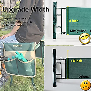 MBQMBSS Garden Kneeler and Seat, Heavy Duty Garden Kneeler Seat, Portable Gardening Tools, Foldable EVA Garden Helper Seat with 2 Tool Pockets, Premium Gardening Gift for Arthritis Gardeners