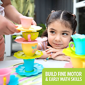 Educational Insights Teacup Pile-Up! Relay Game, Preschool Board Game, Gift for Kids Ages 4+