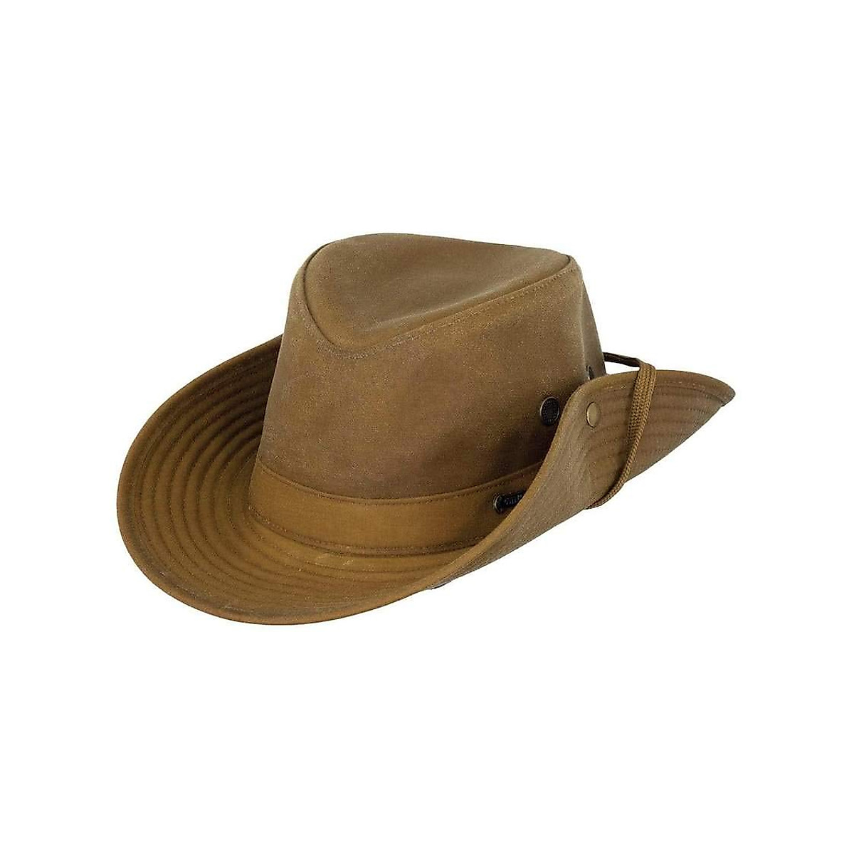 Outback Trading Standard 1497 River Guide UPF 50 Waterproof Breathable Outdoor Cotton Oilskin Hat, Field Tan, Large