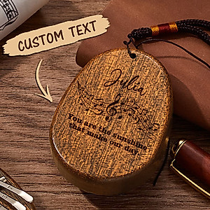 VEELU Custom 8 Key Mini Kalimba Thumb Piano with Your Name & Text, Portable Marimba Handmade Musical Instrument Beginner Kids Finger Piano Personalized Gifts for Girlfriend Valentine's Day Birthday