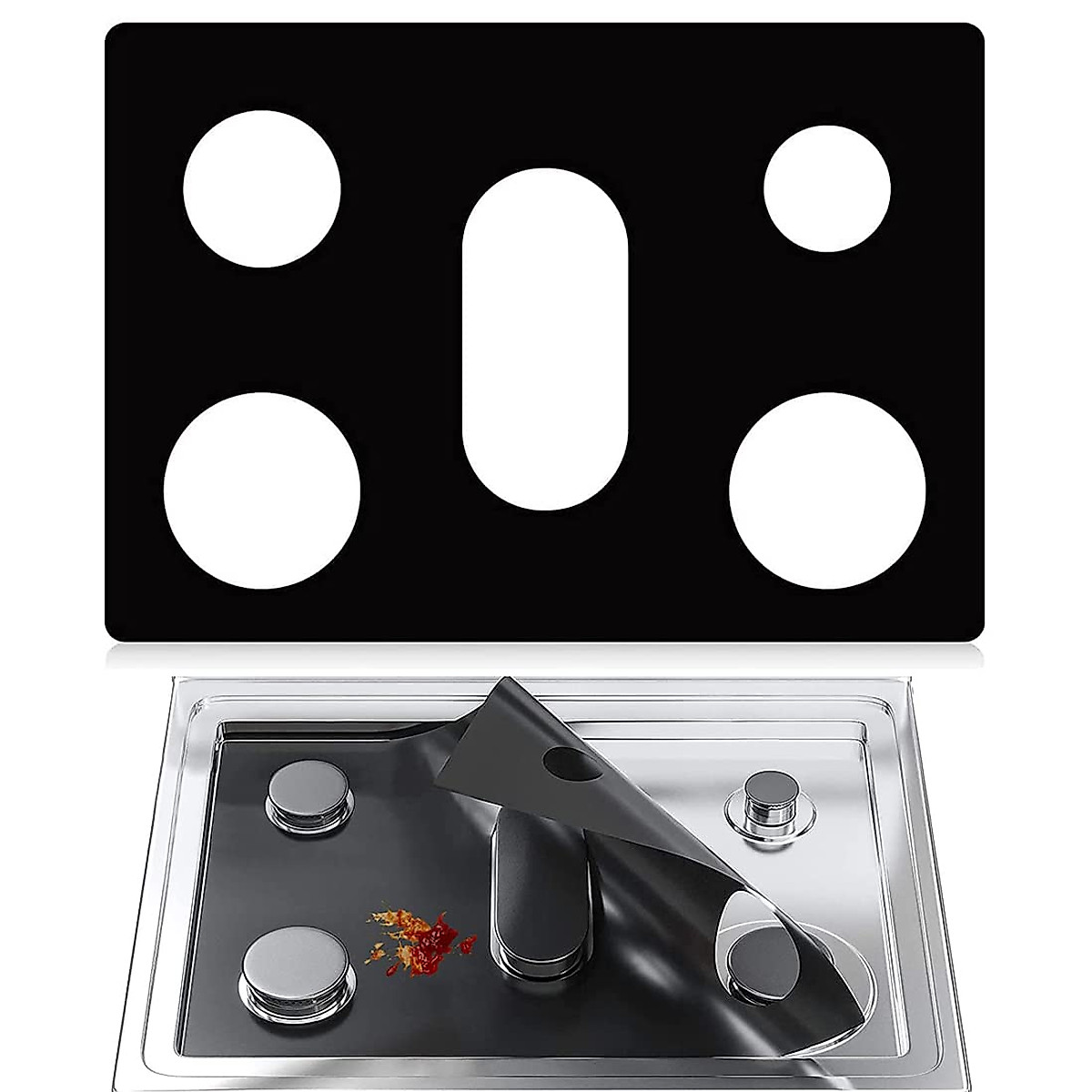 Stove Cover stove top protector, Non-Stick Stove Liner stove gap covers Stove Top Protectors for Samsung Gas stove burner covers，Washable Stove Protector Keep Stove Clean