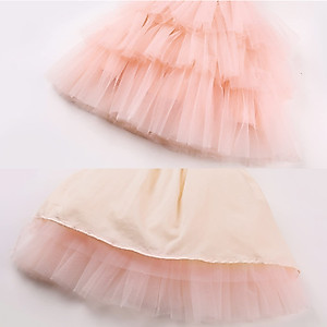 Baby Girls Toddler Tulle Tutu Dress Party Tutus Dresses with Headband Sleeveless Sundress 12 Months Blush Pink