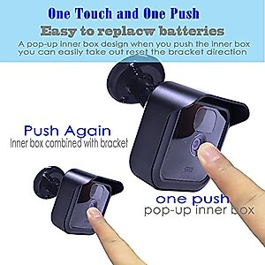 All-New Blink Camera Housing and Wall Mount Bracket,360° Adjustable Bracket and Weather Proof Protective Cover with Blink Sync Module Outlet for Blink Indoor/Outdoor Security System (Black 2 Pack)