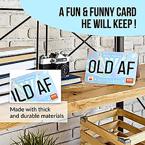 Big 3D Funny Old Man Joke Happy Birthday Greeting Card – Great Happy Bday Gift for Men | for him - Grandfather, father, Dad, Daddy, Brother, Husband, Uncle, stepdad, Boyfriend, bf | Pop Up Letters | 30th 40th 50th 60th 70th 80th 90th [BIG 9 inch X 6 inch