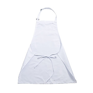 VOREAD White Apron for Halloween Costume with Button Nametag and Headband (White)