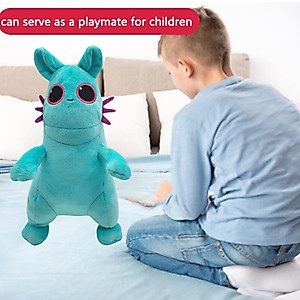 Generic Rain World Plush Toy, Cuddly Cartoon Anime Stuffed Animal Slugcat Plush Doll Character Pillow, Rain World SlugCat Plushies for Cartoon Fans Gift for Kids Fans Gift(Blue)