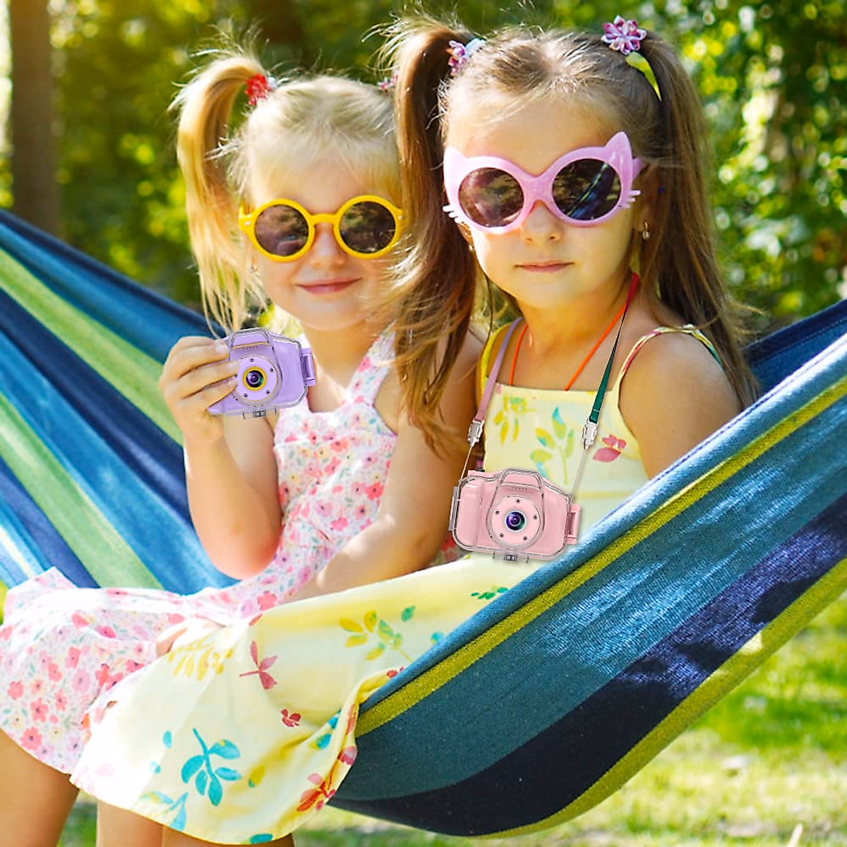 Agoigo Kids Waterproof Camera - Children Underwater HD Video Digital Camcorder, Portable Travel Toy for Toddler - Ideal Christmas Birthday Gifts for Boys Girls Age 3-12 with 32GB Card (Pink)