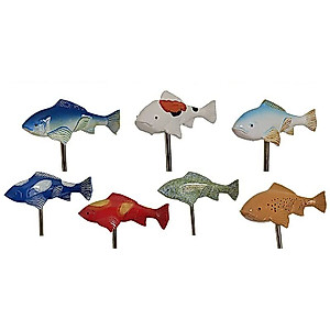 Koi Fish for Garden - Garden Statues Resin Garden Koi with Stake, 3 Pcs Garden Sculptures Garden Ornaments for Outdoor Garden Lawn Pond Decoration (A)
