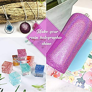 LET'S RESIN Holographic Glitter for Resin, 15 * 10g Premium Fine Glitter Powder, Craft Glitter for Slime, Nail Art, Glitter Tumbler Candle Making