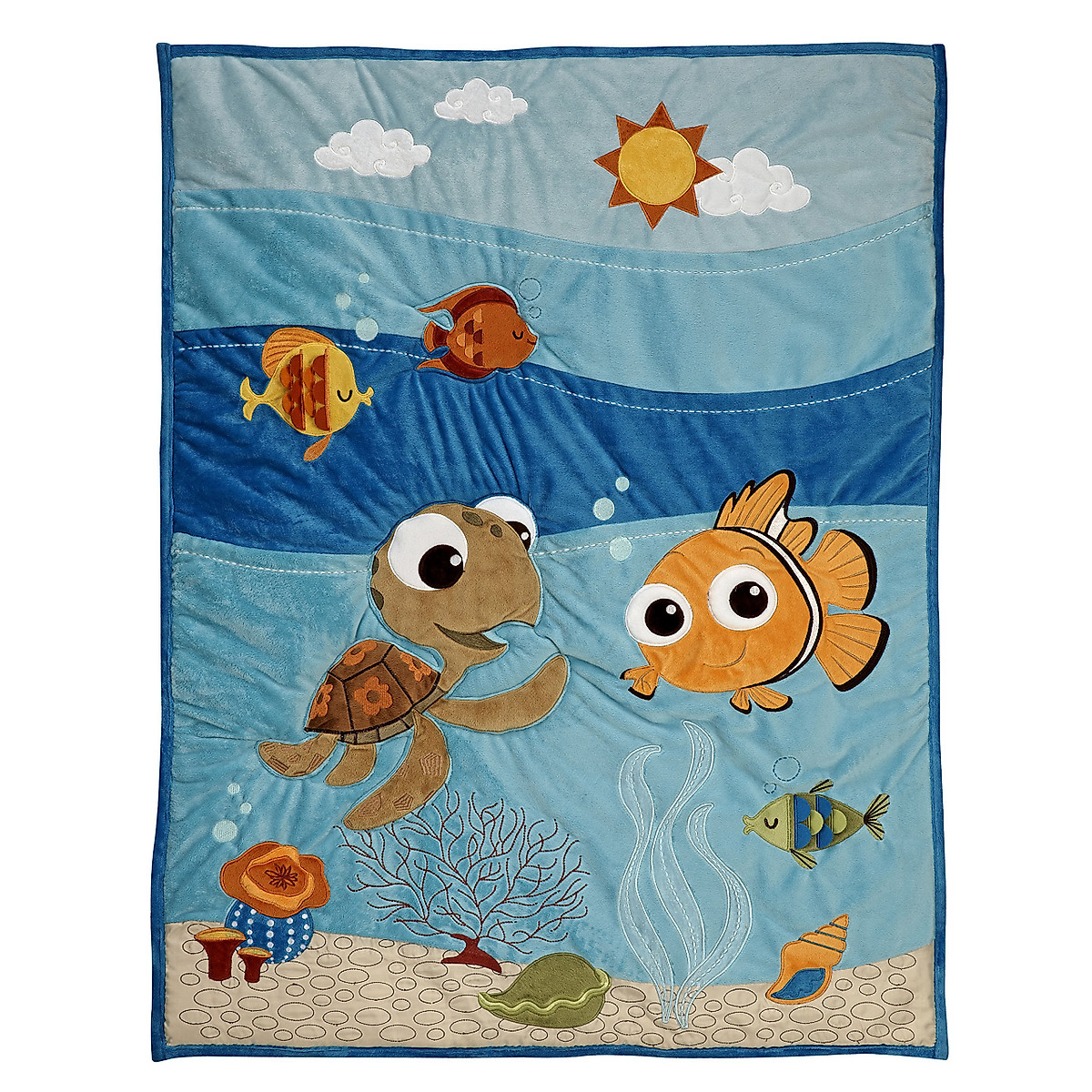 Disney Finding Nemo 4 Piece Crib Bedding Set, Blue