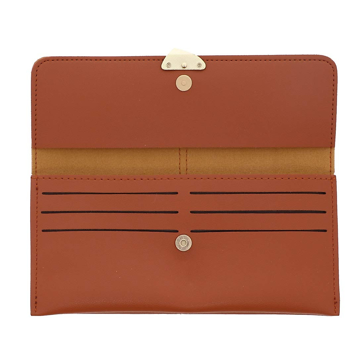 Li'Shay Wallet with Heart Closure-Yellow Brown