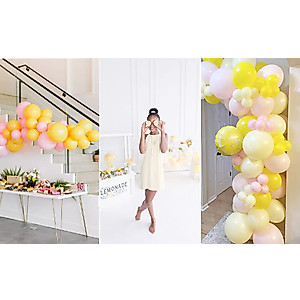Pastel Yellow Balloon Garland Kit 127Pcs Lemon balloon arch For baby shower Lemonade party main squeeze bridal shower decorations