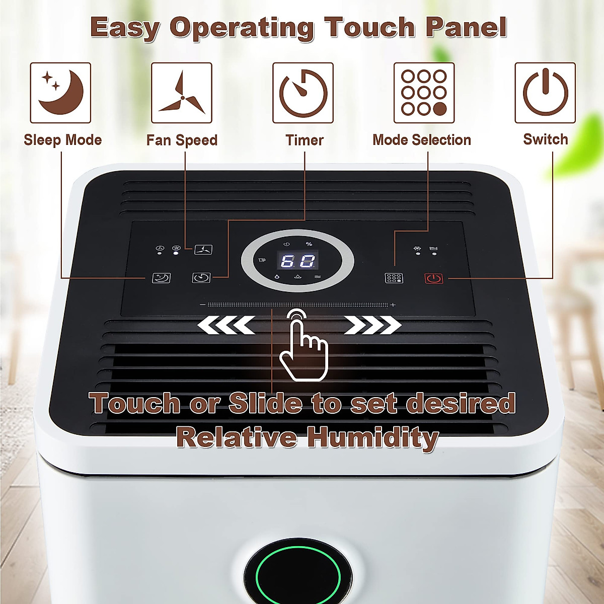 Sapodilla Dehumidifier for Basement, 30 Pints Dehumidifier for 2000 Sq.Ft, Auto or Manual Drainage, Portable Home Dehumidifier for Large Room Bedroom Bathroom Laundry