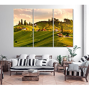 Vineyard Landscape South Styria Austria Canvas Print 1 Panel / 36x24 inches