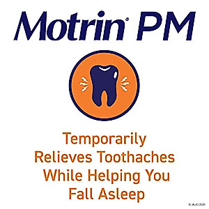 Motrin PM Caplets, 200 mg Ibuprofen & 38 mg Sleep Aid, Nighttime Relief for Minor Pains, 80 ct.