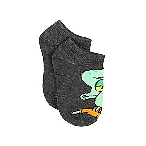 Nickelodeon Spongebob Squarepants Boys Girls Toddler 6 pack Socks (Medium (6-8), Multicolor)