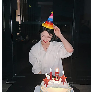 2.75in Number 1 Red Birthday Candles, Glitter Red Happy Birthday Cake Cupcake Toppers Decoration and Celebrating for Adults/Kids Party Baking (2.75in Red Number 1)