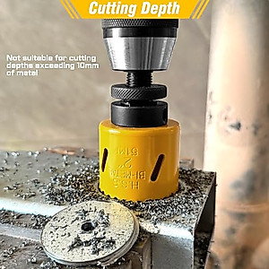 KATA Bi-Metal Hole Saw Kit, 7-Piece Metal Hole Saw Set with 1-1/4" to 2-1/8"(32-38-44-54mm) Hole Drill Cutter with Mandrels, Drill Bit, Hex Key for Metal, Wood, PVC, Plastic